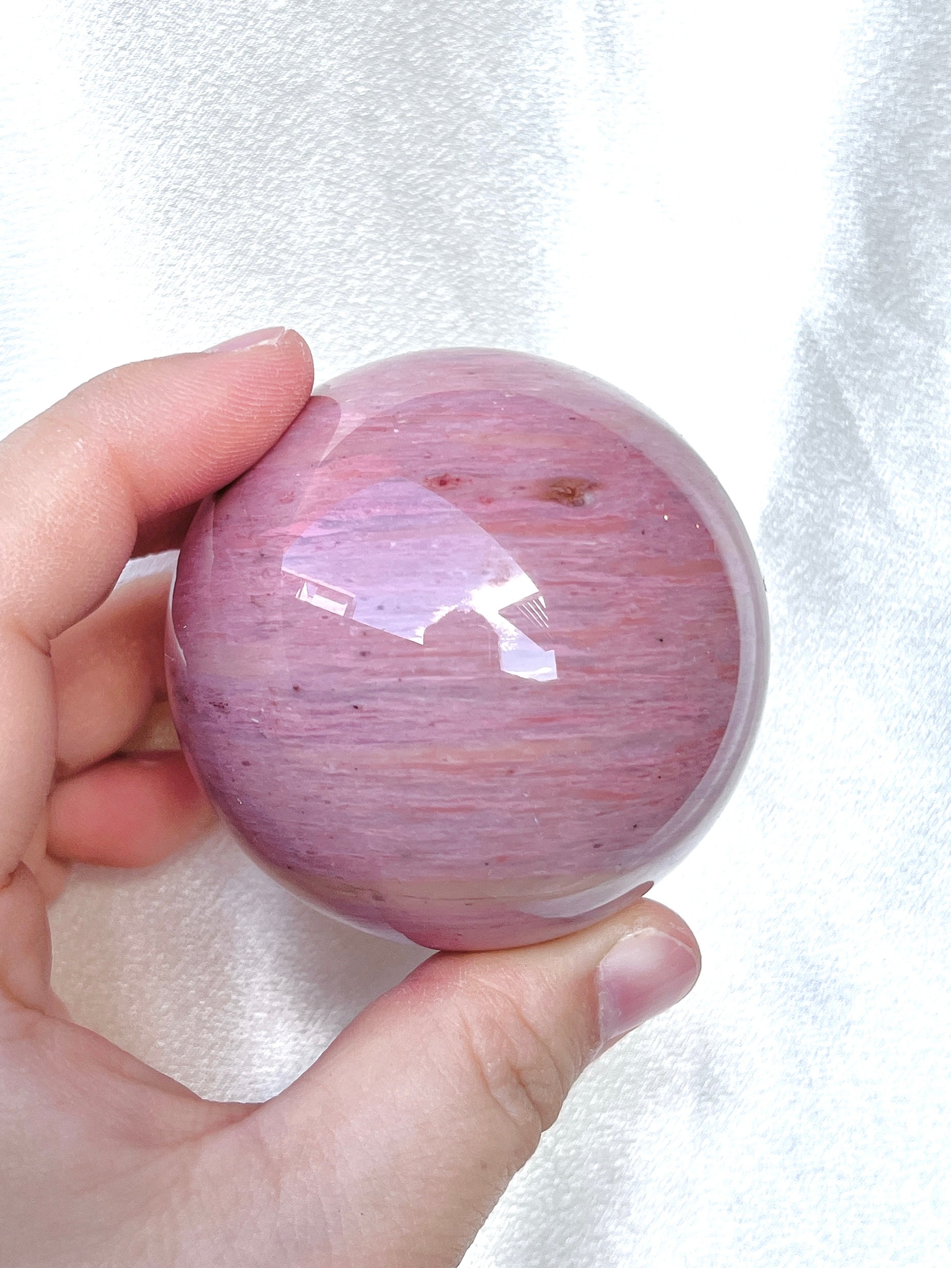 Pink Petrified Wood Sphere 03 – Artemis' Stone